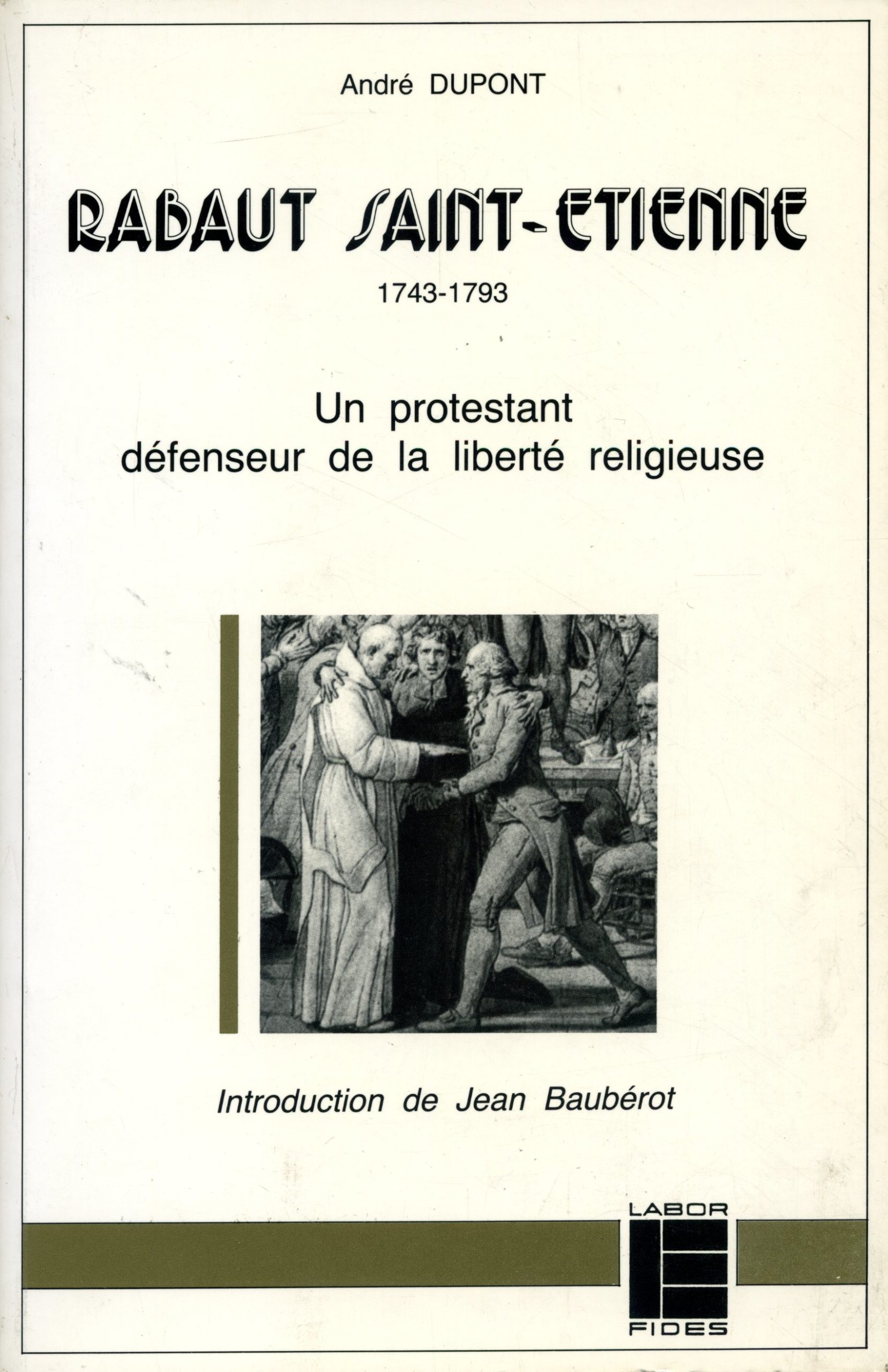 Rabaut Saint-Etienne (1743-1793) – Les éditions Labor & Fides
