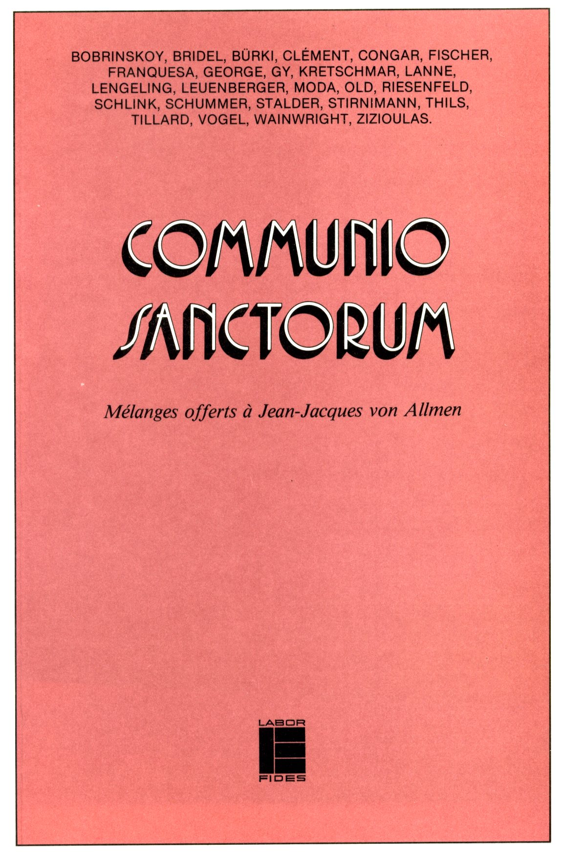 Communio Sanctorum – Les éditions Labor & Fides